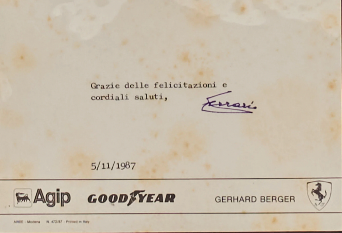 Enzo Ferrari with Authenticated Signed Letter – Sevyn