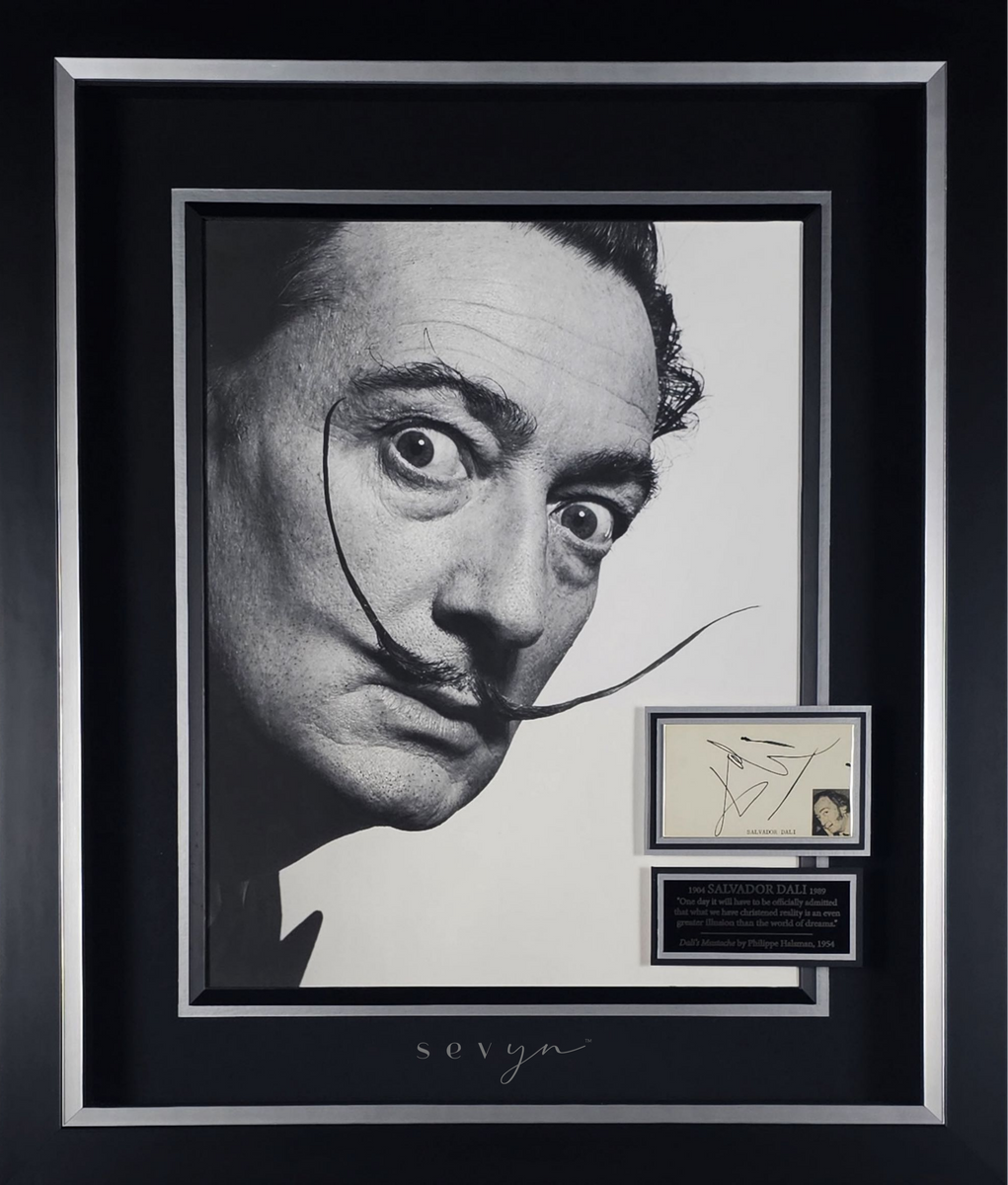 Salvador Dalí Vintage Signature with Iconic Portrait – Sevyn