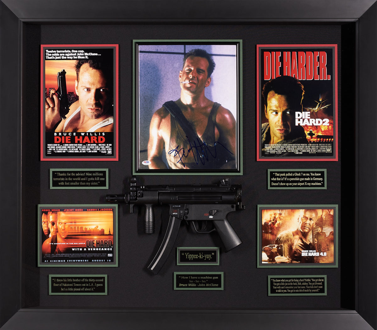 Die Hard Movie Posters with Bruce Willis Authenticated Signature – Sevyn