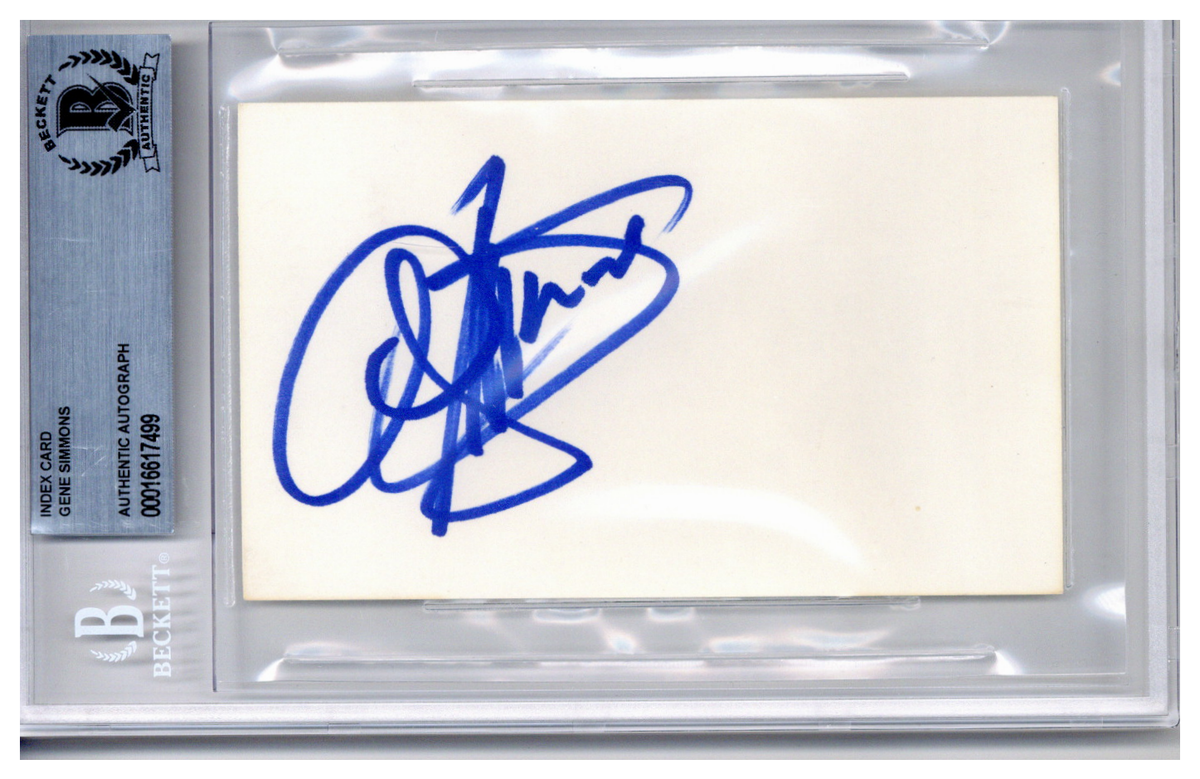 Gene Simmons from Kiss with Beckett Authenticated Encased Signature – Sevyn