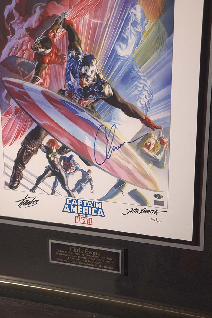 Chris Evans & Stan Lee Signed 'Captain America' on Limited Edition Mar ...