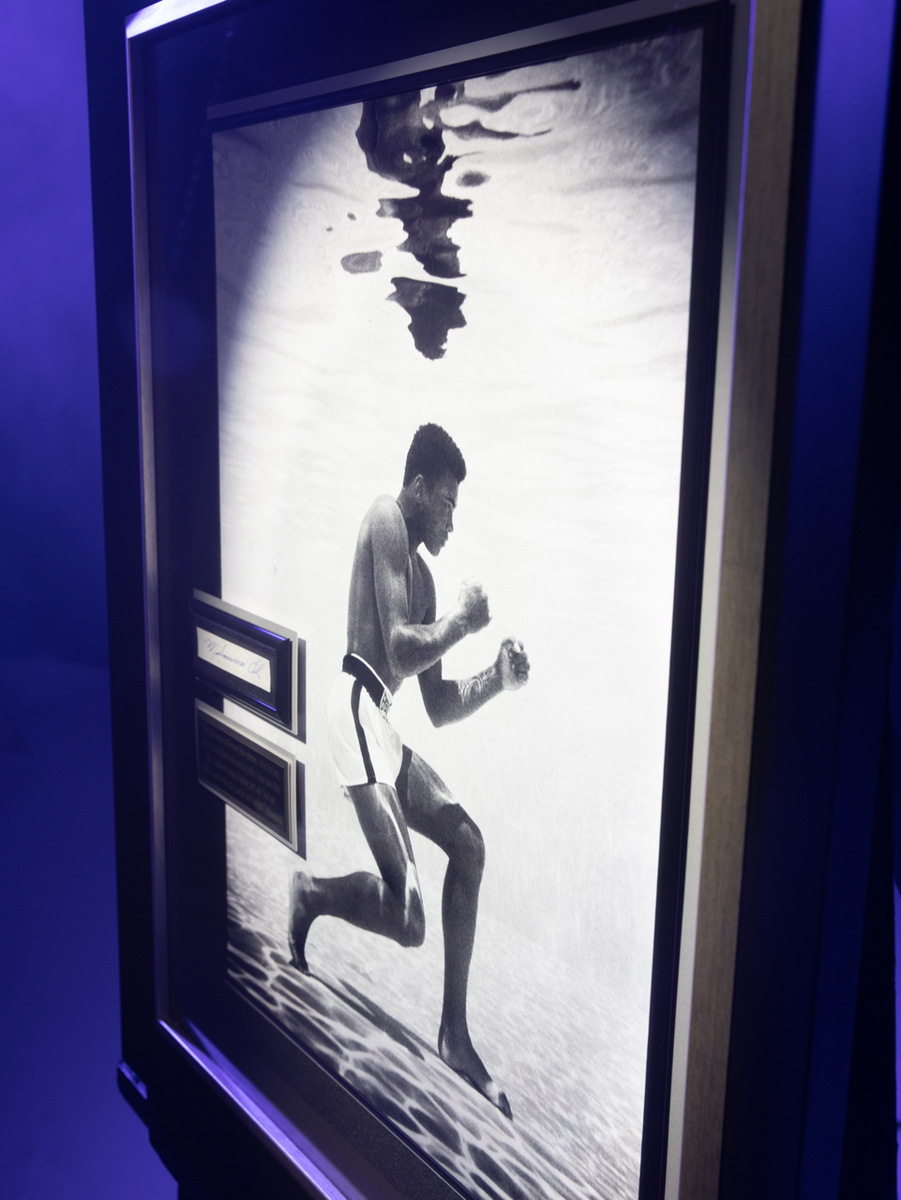Muhammad Ali Training in Pool With Authenticated Signature – Sevyn